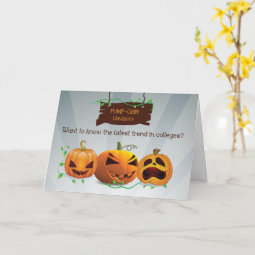 Humorous for College Student Halloween Pumpkins Card | Zazzle