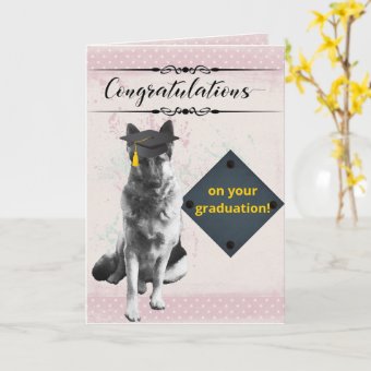 Humorous German Shepherd Graduation Card | Zazzle
