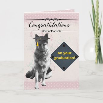 Humorous German Shepherd Graduation Card | Zazzle