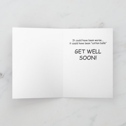 Humorous Get Well Soon Card | Zazzle