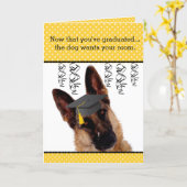 Humorous Graduation Card with German Shepherd | Zazzle
