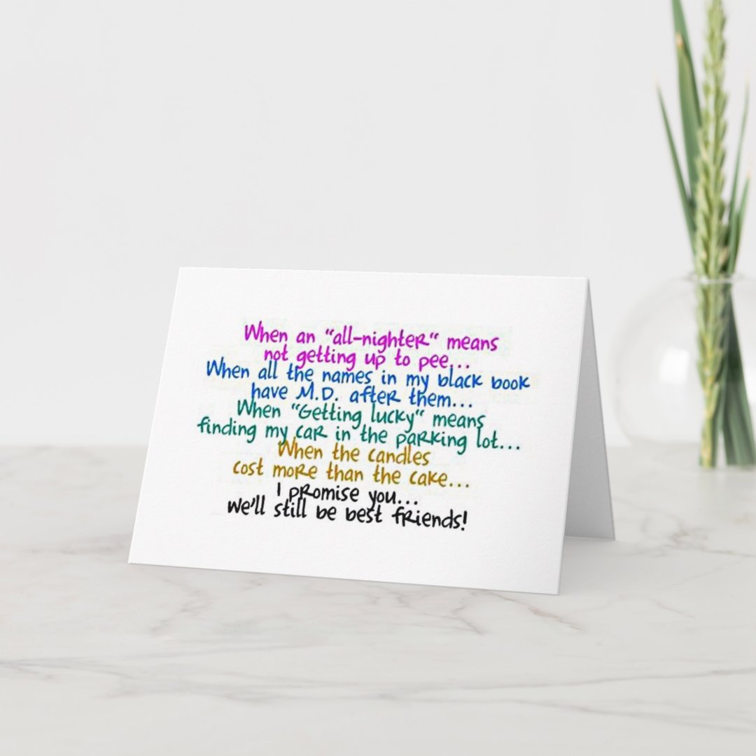 HUMOROUS "MUTUAL BIRTHDAY" TO MY VERY BEST FRIEND CARD | Zazzle