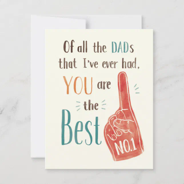 Humorous No.1 Dad Father's Day Card | Zazzle