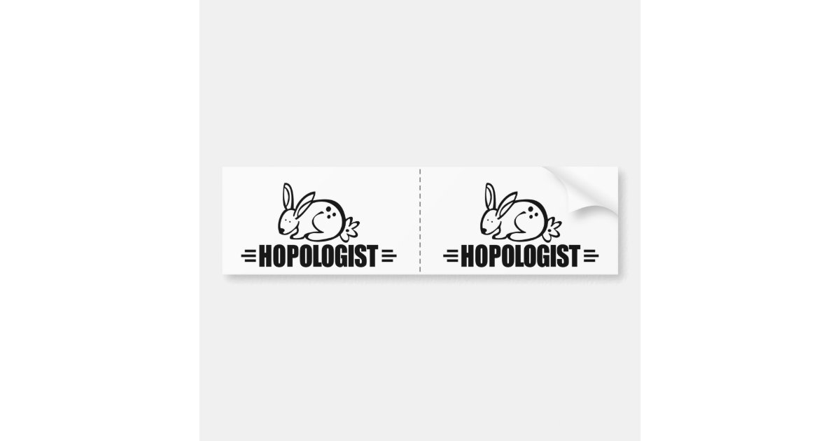 Humorous Rabbit Bumper Sticker | Zazzle