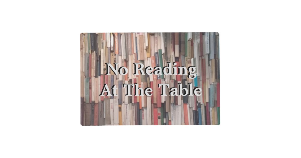 Humorous Sayings on Stacks of Books Placemat | Zazzle