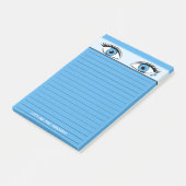 Humorous Steely Blue Eyes Staring Atop Lined Post-it Notes | Zazzle