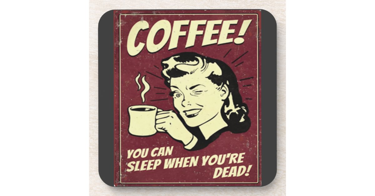 Humorous Vintage Coaster design (set of six) | Zazzle