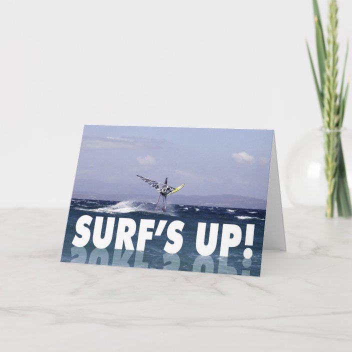Humorous Windsurfer Birthday for Him Card | Zazzle.com