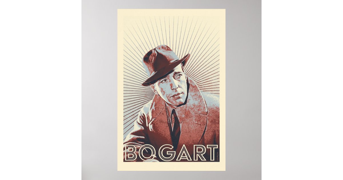 Humphrey Bogart Vector Artwork Poster | Zazzle