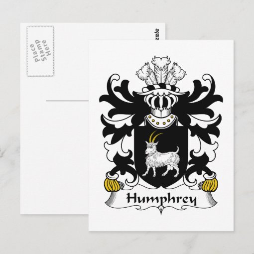 Humphrey Family Crest Postcard | Zazzle