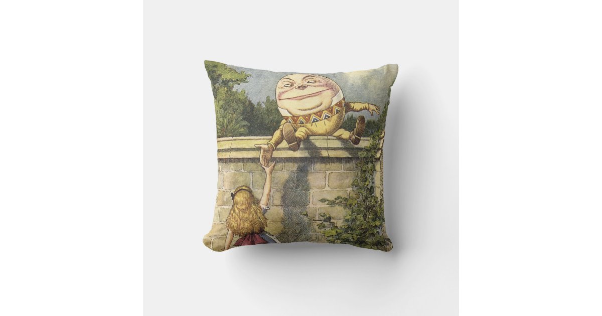 Humpty Dumpty Alice in Wonderland Pillow | Zazzle