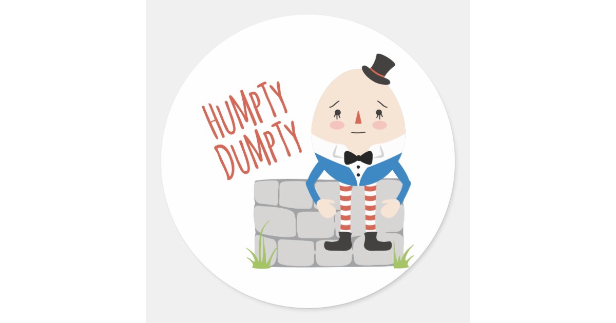 Humpty Dumpty Classic Round Sticker | Zazzle