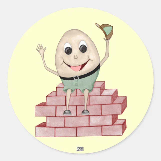 Humpty Dumpty Classic Round Sticker | Zazzle