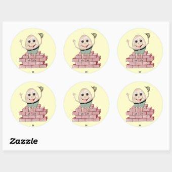 Humpty Dumpty Classic Round Sticker | Zazzle