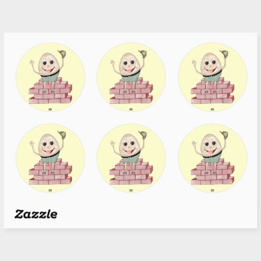 Humpty Dumpty Classic Round Sticker | Zazzle