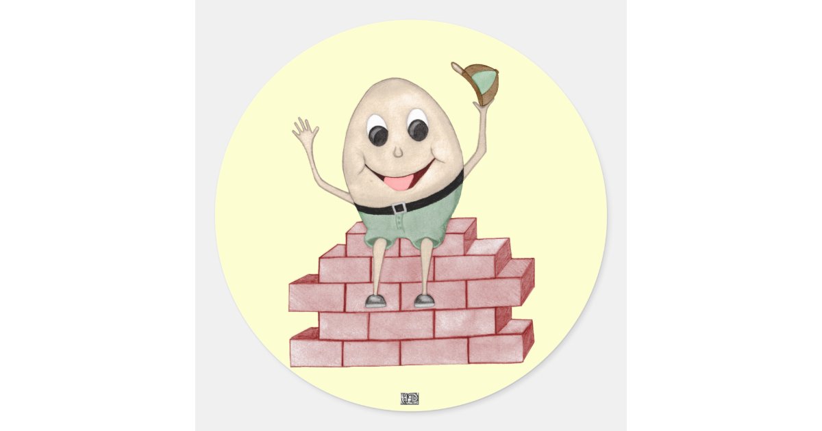 Humpty Dumpty Classic Round Sticker | Zazzle