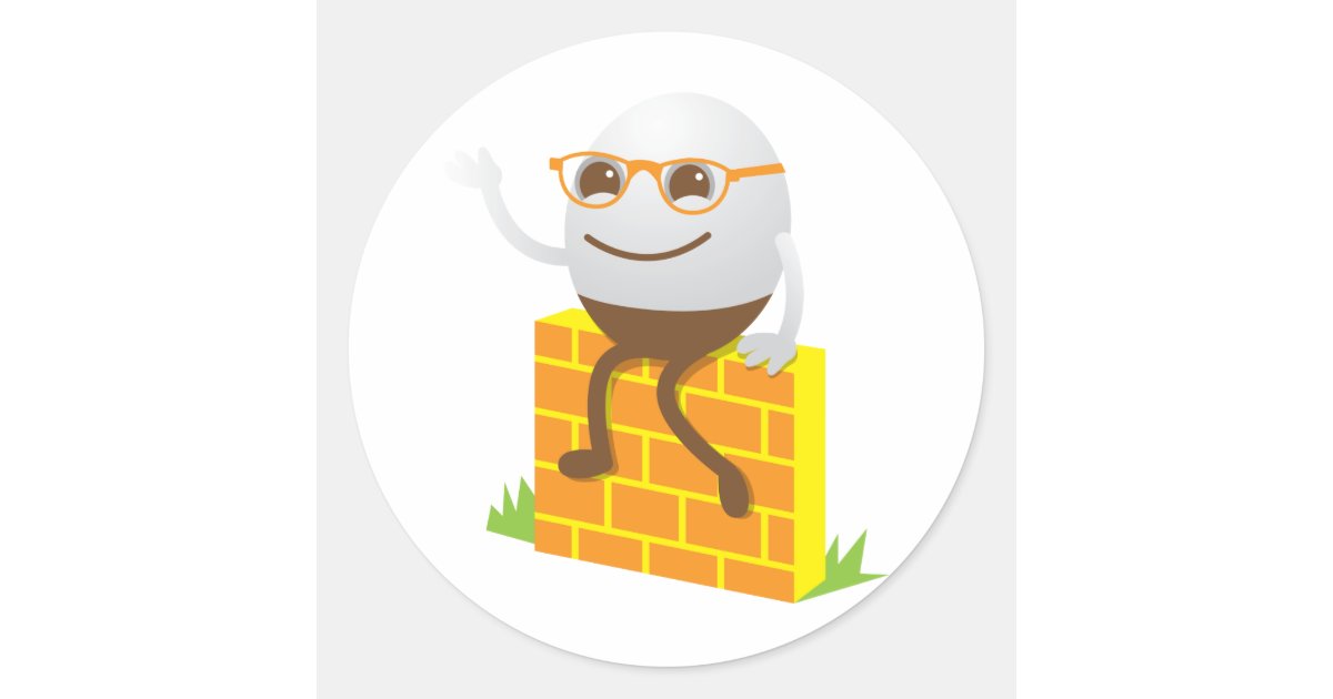 Humpty Dumpty Classic Round Sticker | Zazzle