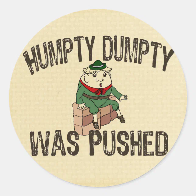 Humpty Dumpty Classic Round Sticker | Zazzle
