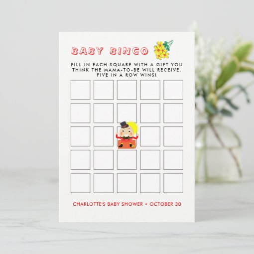 Humpty Dumpty Nursery Rhyme Cute Baby Shower Bingo Invitation | Zazzle