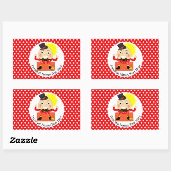 Humpty Dumpty Nursery Rhyme Cute Personalized Rectangular Sticker | Zazzle