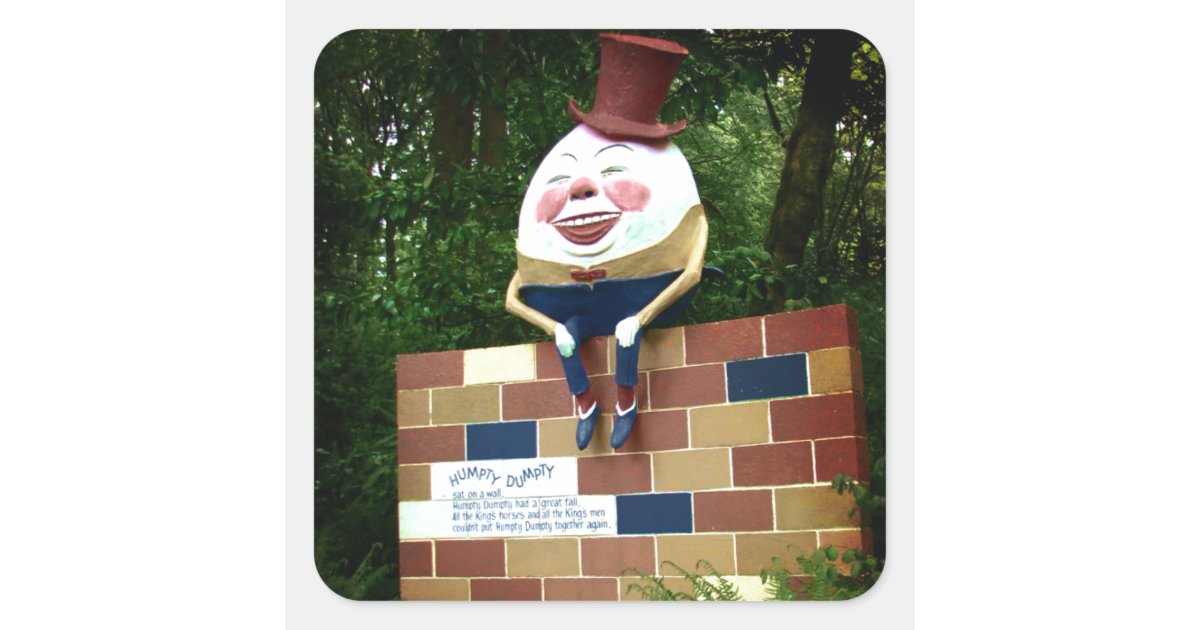Humpty Dumpty Square Sticker | Zazzle