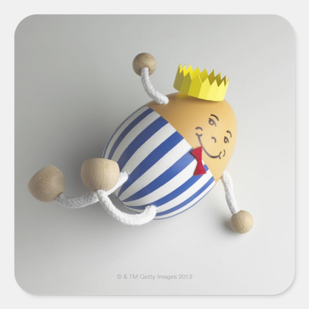 Humpty dumpty square sticker | Zazzle