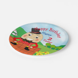 Humpty Dumpty Themed Kids Birthday Party Editable Paper Plates | Zazzle