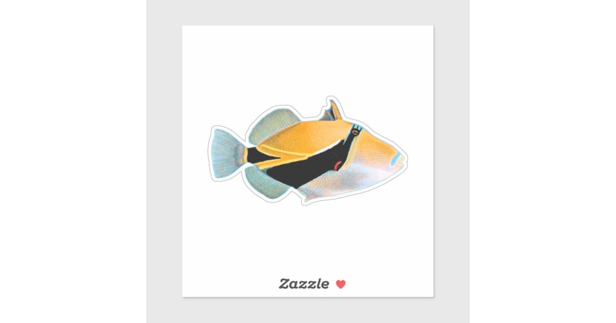 Humu Humu Fish Sticker | Zazzle