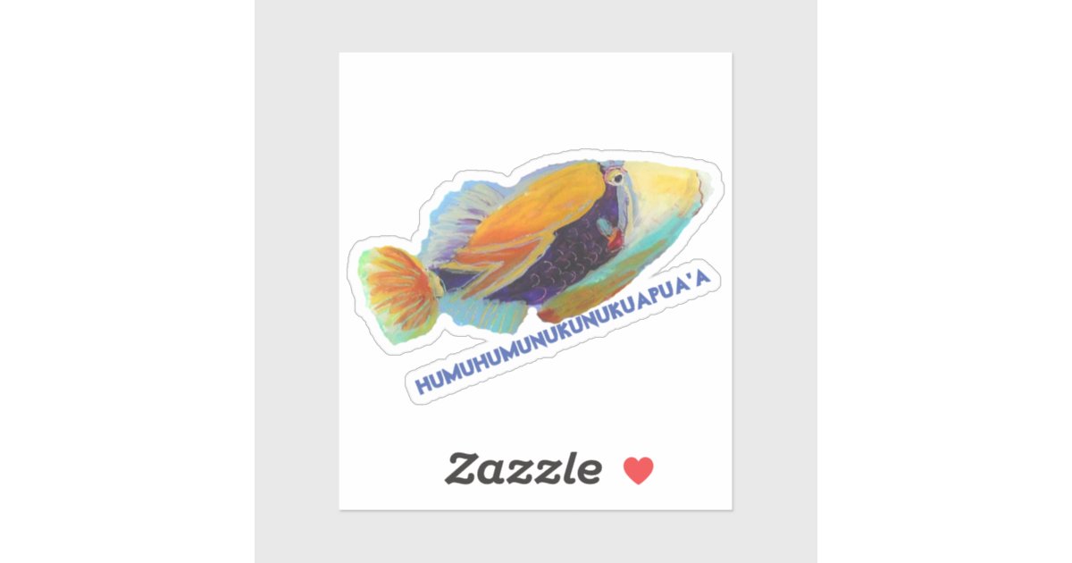 Humu Trigger Fish Hawaiian Sticker | Zazzle