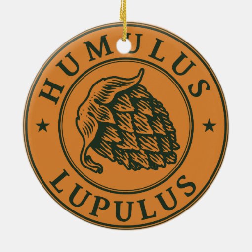 Humulus lupulus hop for craft beer ceramic ornament | Zazzle