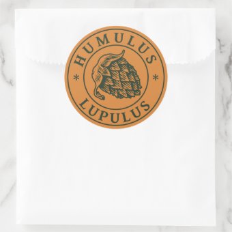Humulus lupulus hop for craft beer classic round sticker | Zazzle