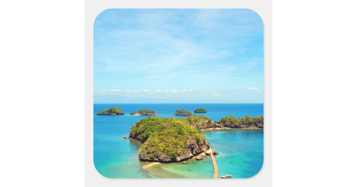 Hundred Islands in Alaminos Square Sticker | Zazzle