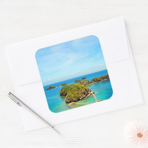 Hundred Islands in Alaminos Square Sticker | Zazzle