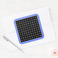 Hundred Numbers Chart White on Blackboard, Blue Square Sticker | Zazzle