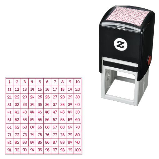 Hundreds Chart Self-Inking Stamp | Zazzle