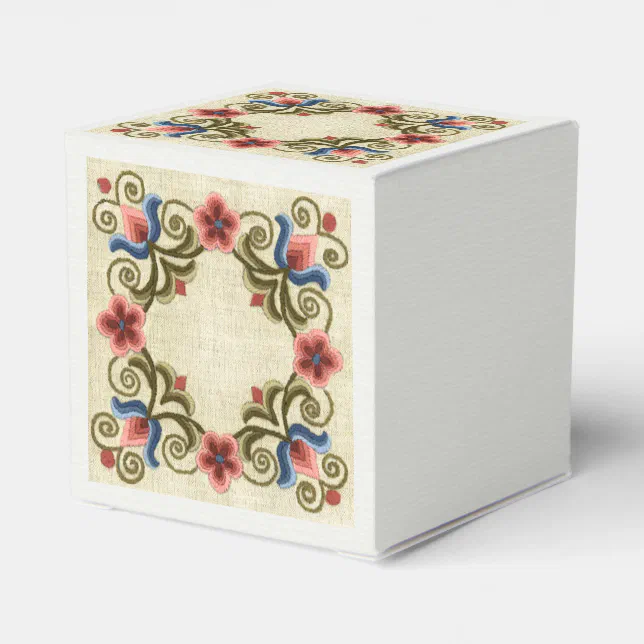 Hungarian Embroidery Favor Box | Zazzle
