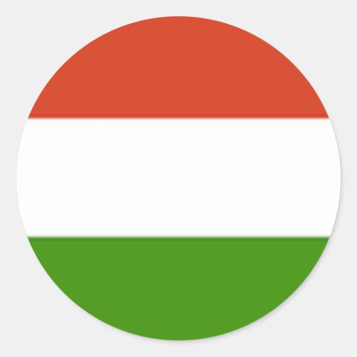 Hungarian Flag Classic Round Sticker | Zazzle.com