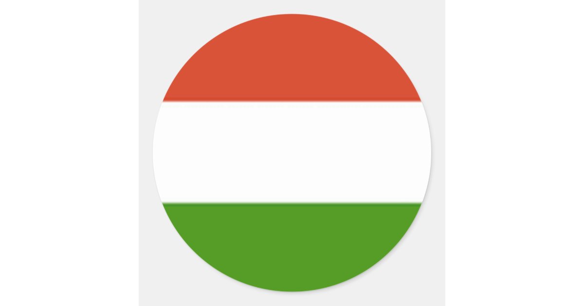 Hungarian Flag Classic Round Sticker | Zazzle
