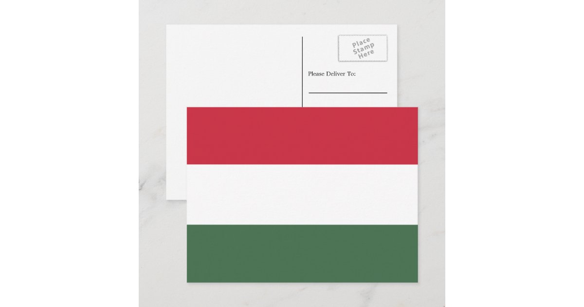 Hungarian Flag, Flag of Hungary Postcard | Zazzle