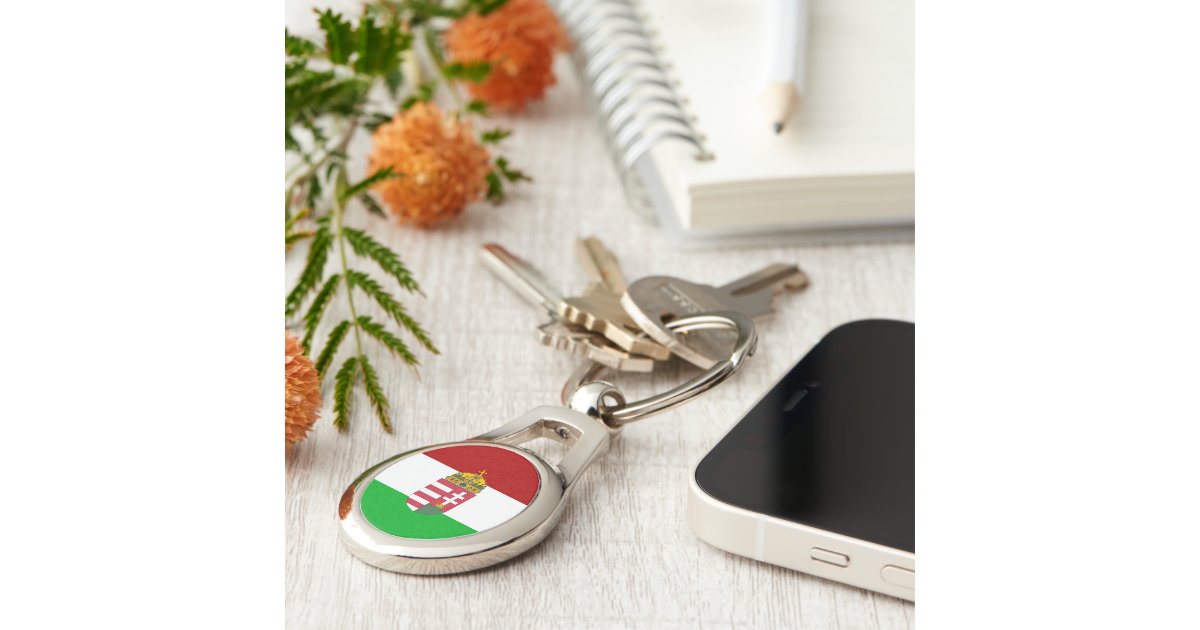 Hungarian flag keychain | Zazzle