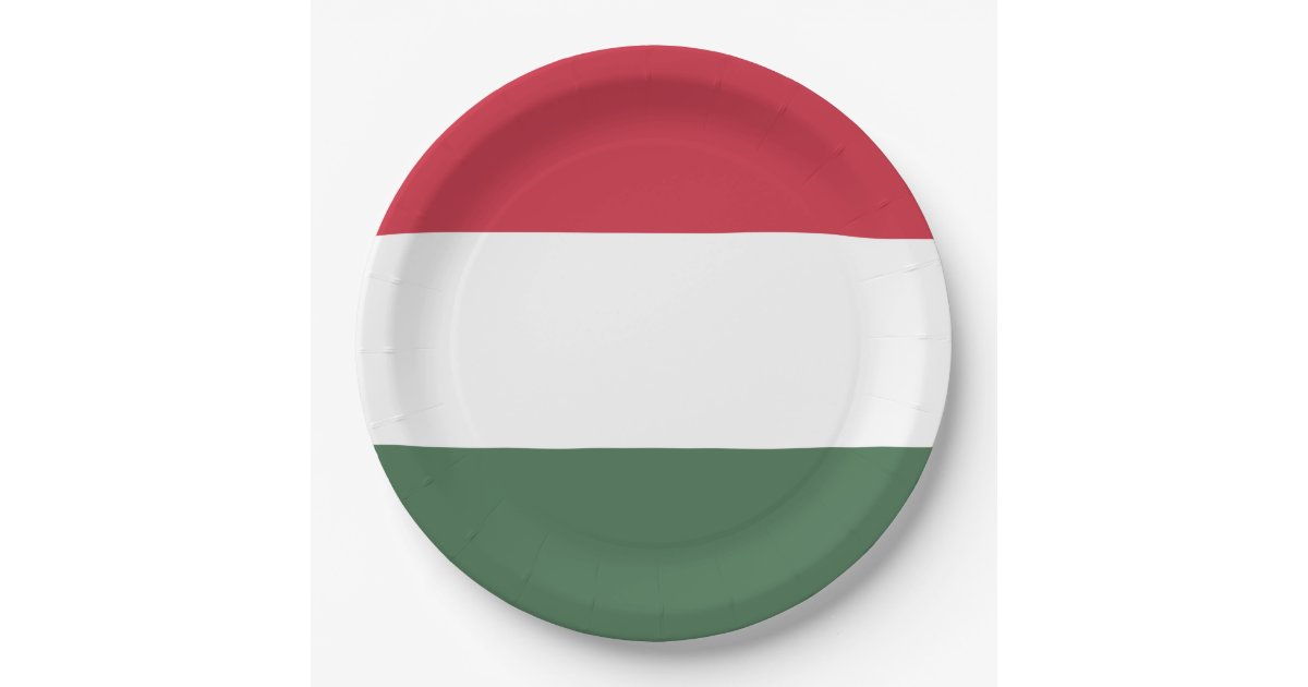 Hungarian Flag Paper Plates | Zazzle