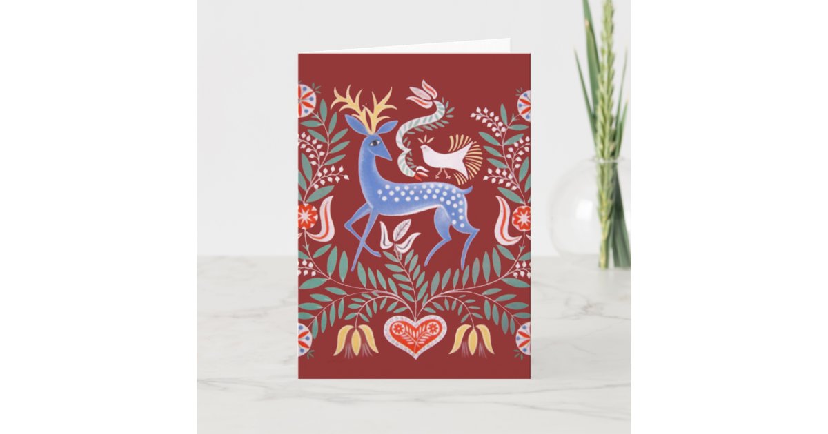 Hungarian Folk Art Card | Zazzle