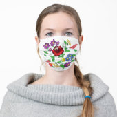 Hungarian folk art motifs floral motifs adult cloth face mask | Zazzle