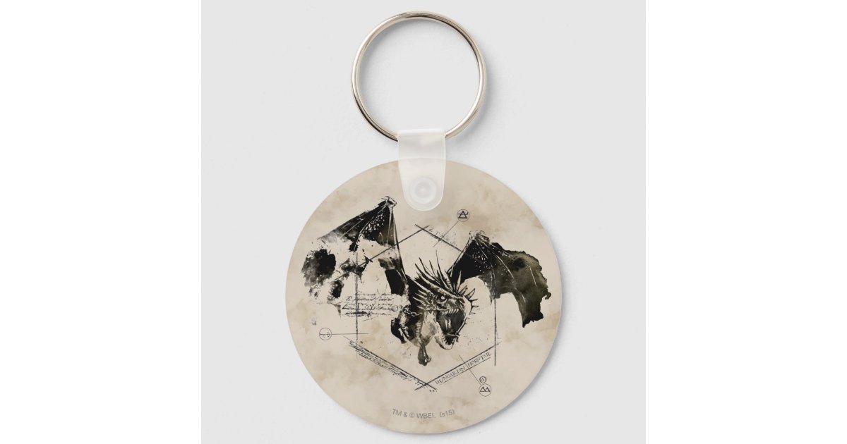 Hungarian Horntail Dragon Keychain | Zazzle