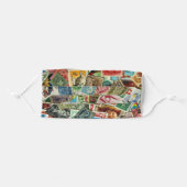 Hungarian Philately Stamps Mixture Adult Cloth Face Mask | Zazzle