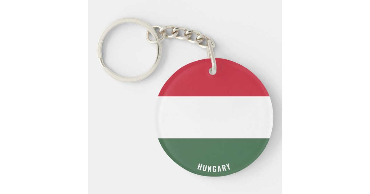 Hungary Flag Charming Patriotic Keychain | Zazzle