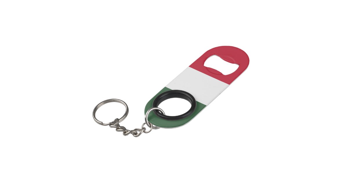 Hungary flag keychain bottle opener | Zazzle