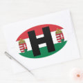 Hungary Flag Oval Oval Sticker | Zazzle