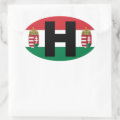 Hungary Flag Oval Oval Sticker | Zazzle