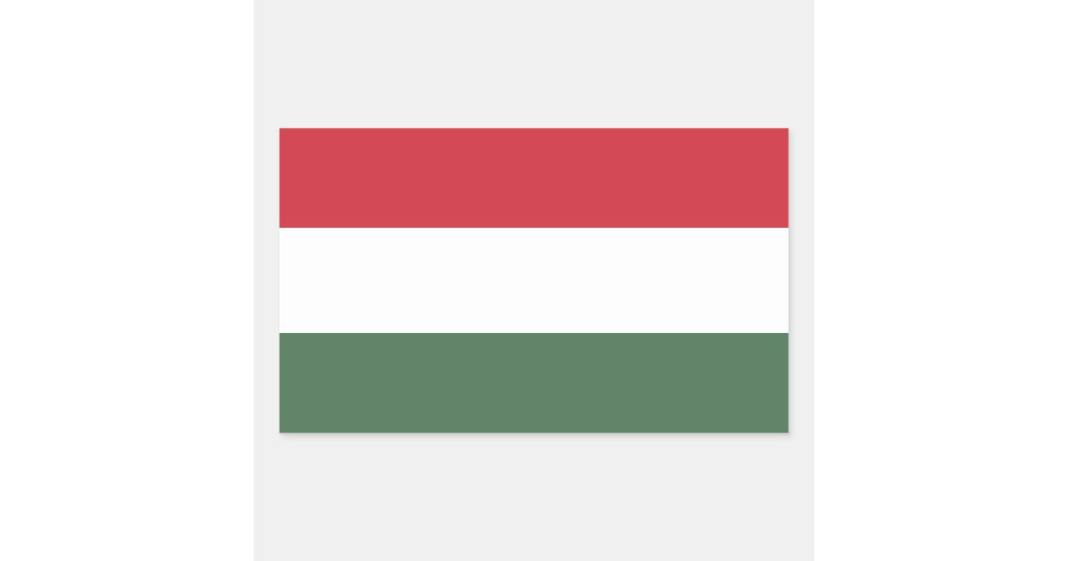 Hungary Flag Rectangular Sticker | Zazzle